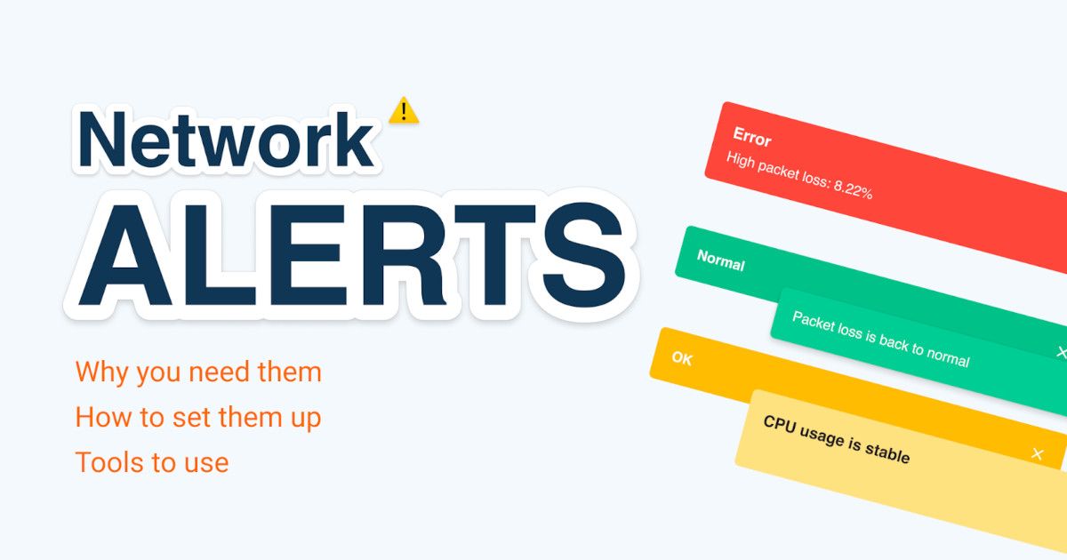 How To Set Up Effective Network Monitoring Alerts Obkio